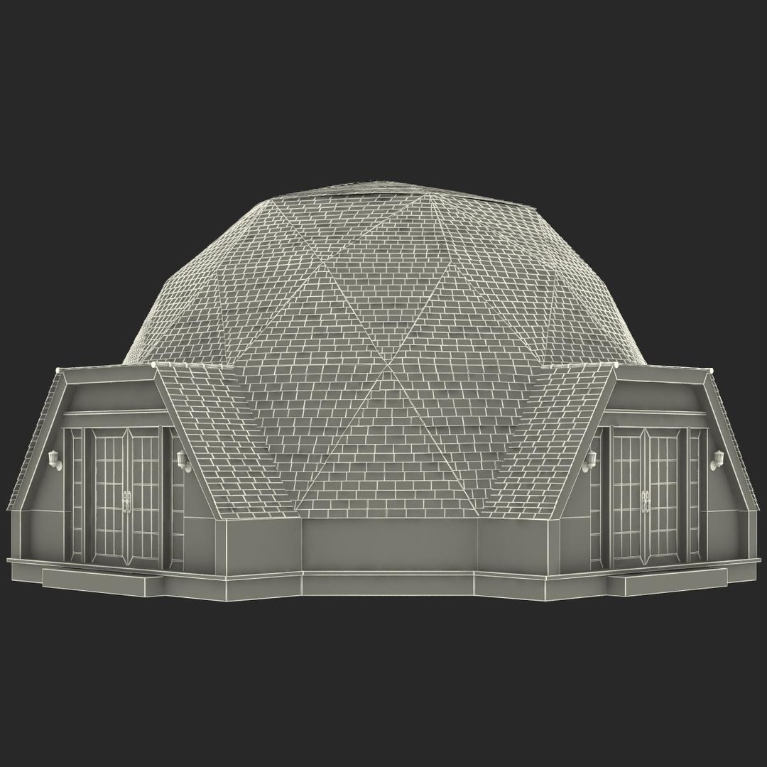 geodesic dome house c4d