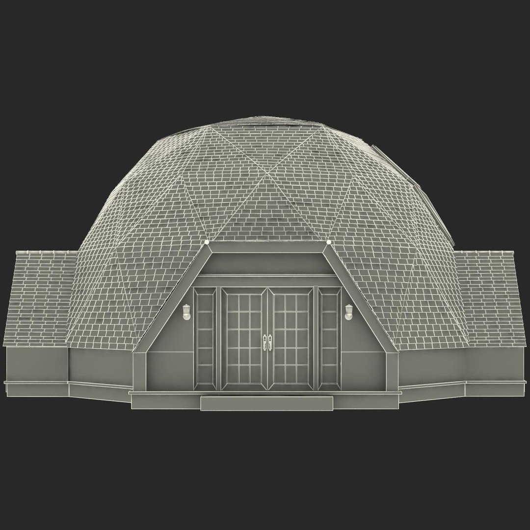 geodesic dome house c4d
