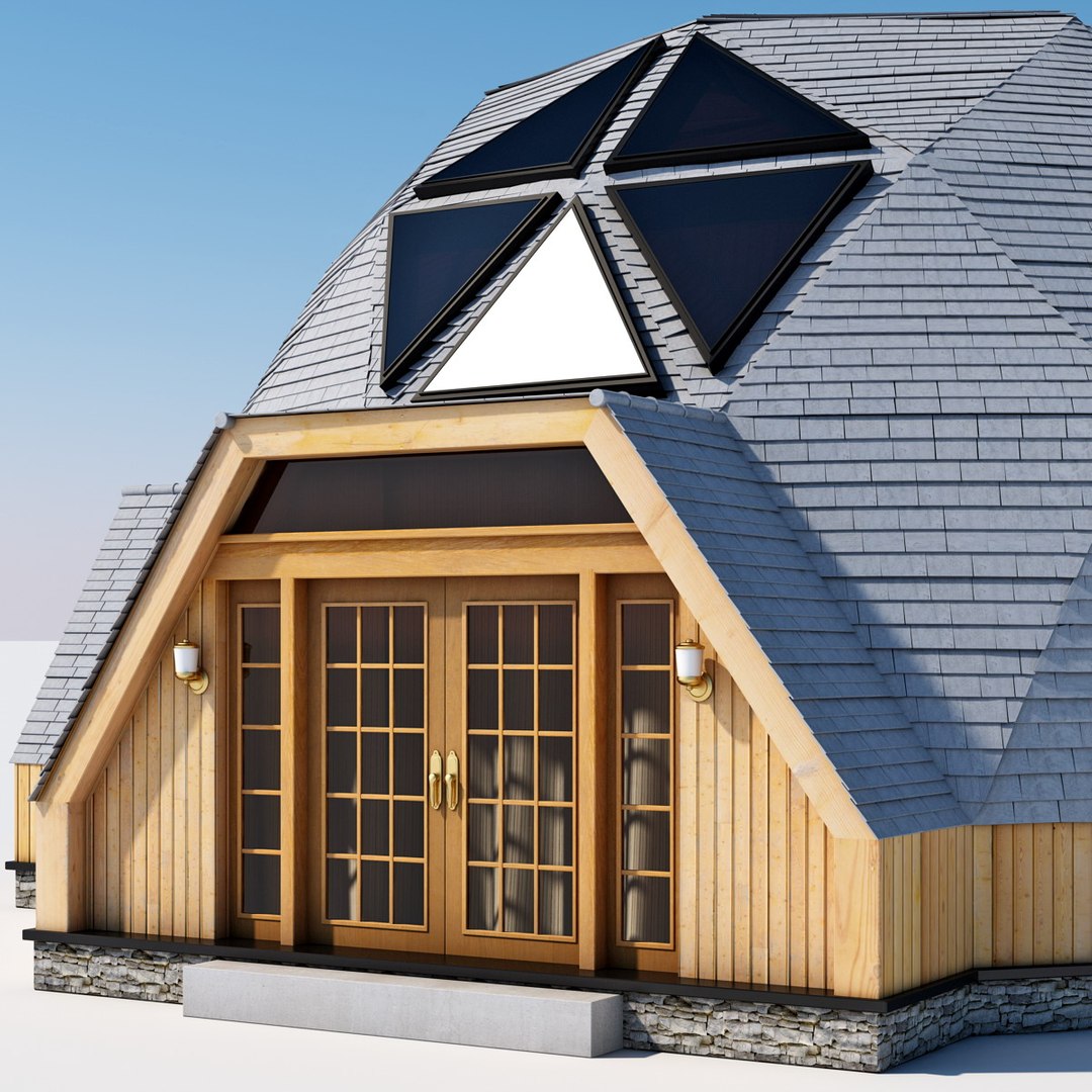 geodesic dome house c4d