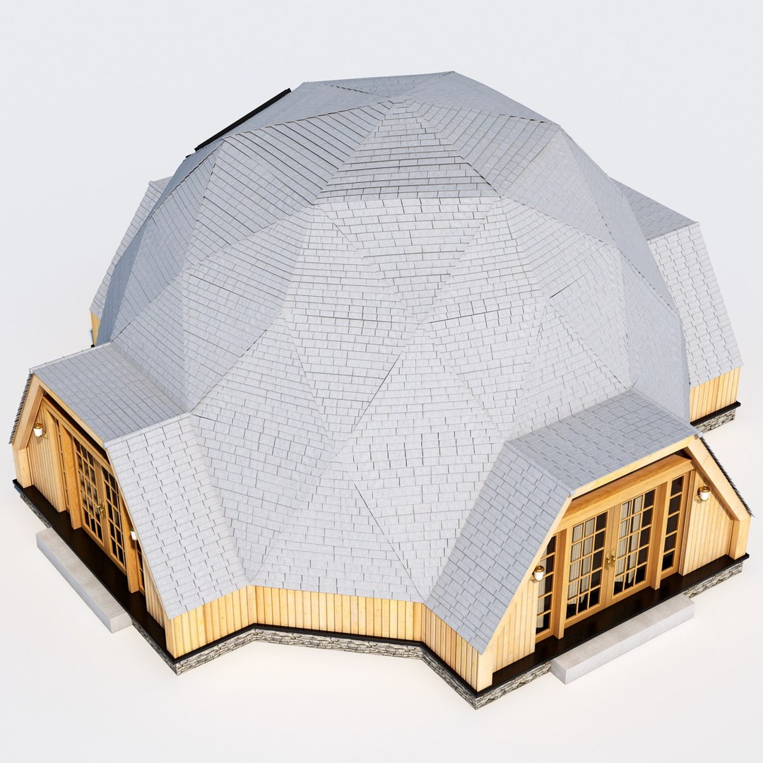 geodesic dome house c4d