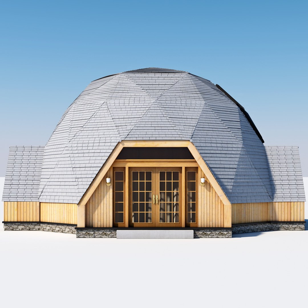 geodesic dome house c4d