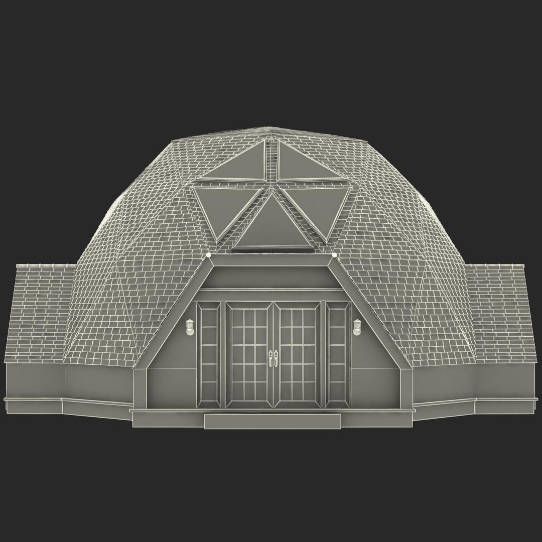 geodesic dome house c4d