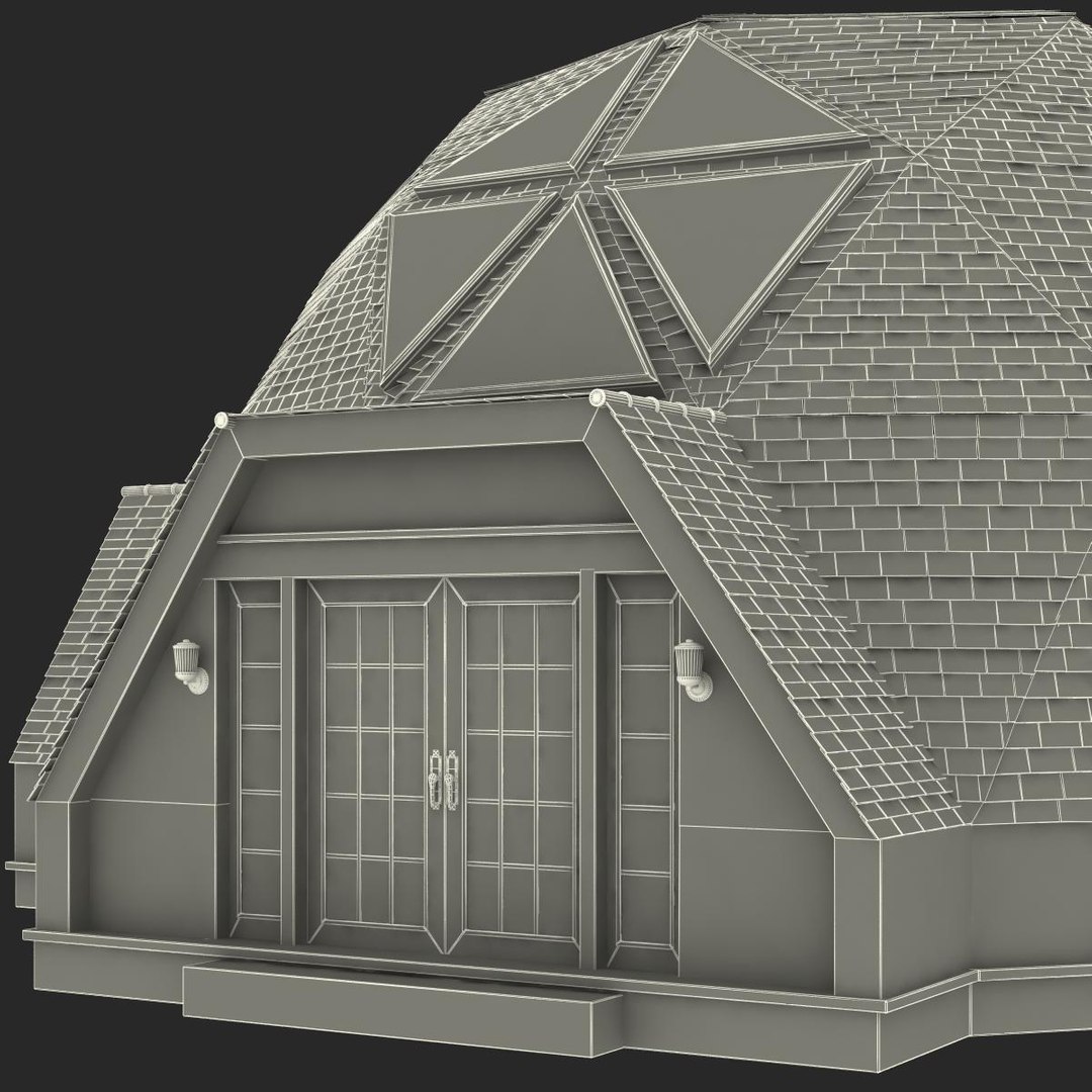 geodesic dome house c4d
