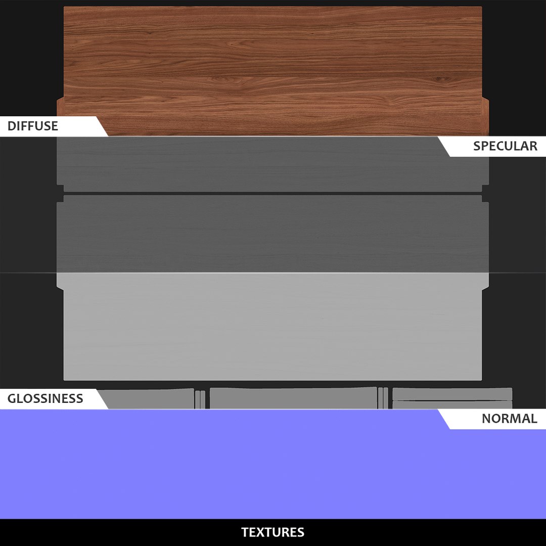 Plank table 3D - TurboSquid 1504874