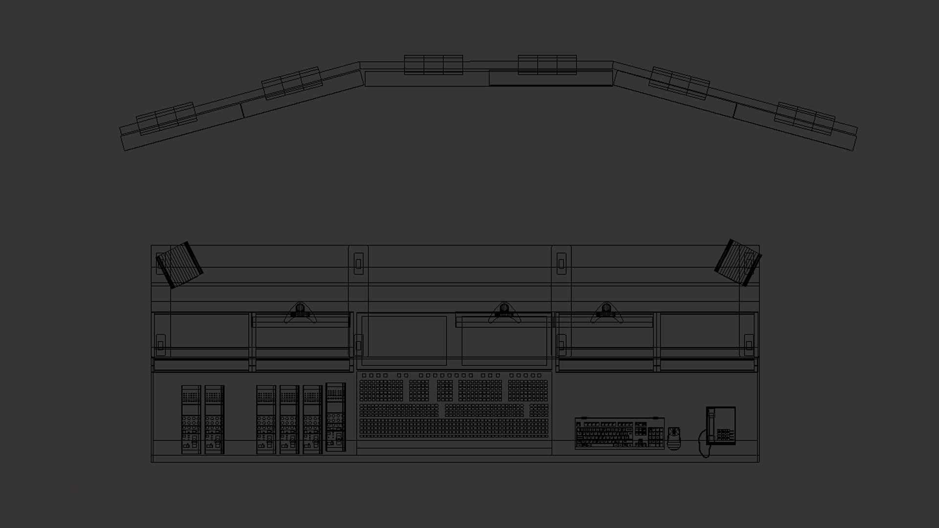 Production Control Room Setup 3D Model - TurboSquid 2088739