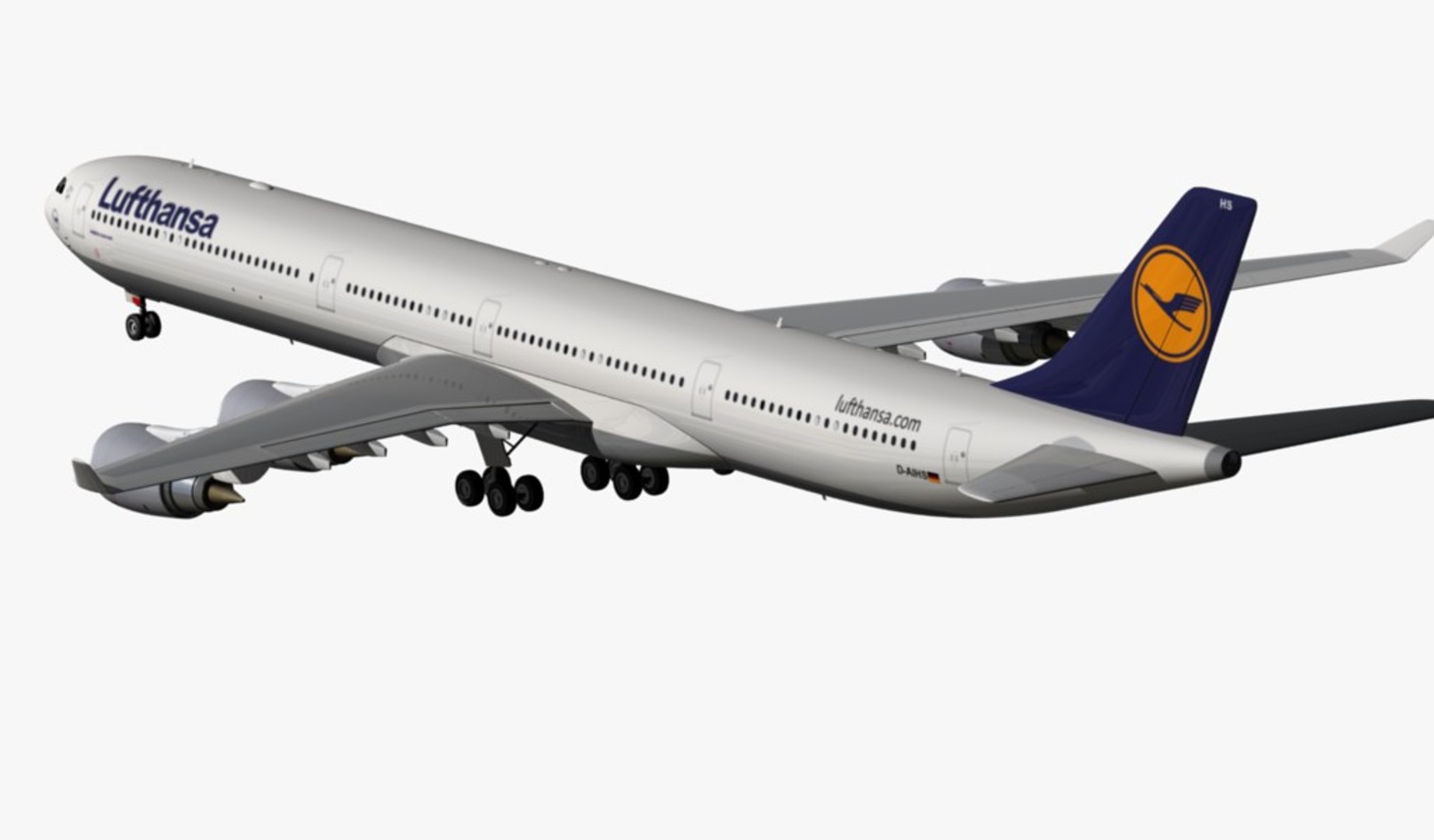 Airbus A340 600 Lufthansa 3d Max