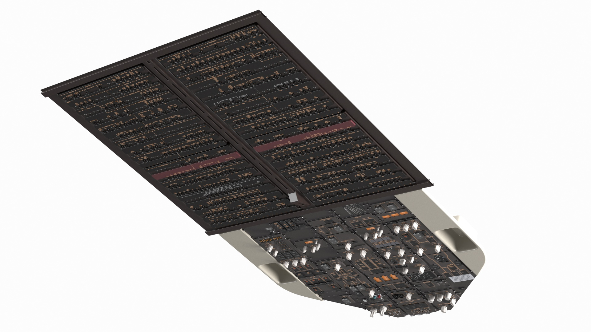 Airplane Control Panel Dashboard 3D Model - TurboSquid 1646517