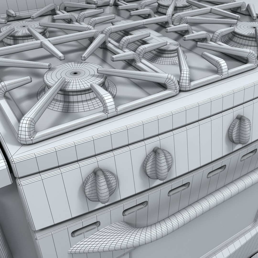 Gas Range 3d Model