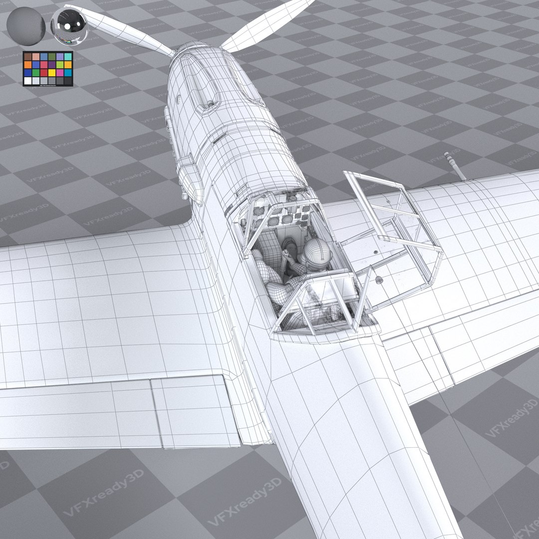 Messerschmitt BF109 German Fighter Airplane North Africa Version 1 3D ...