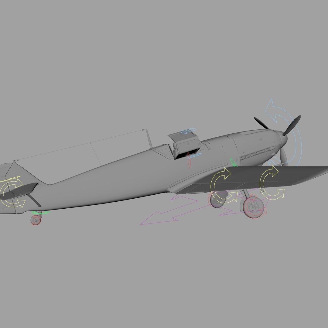 Messerschmitt BF109 German Fighter Airplane North Africa Version 1 3D ...