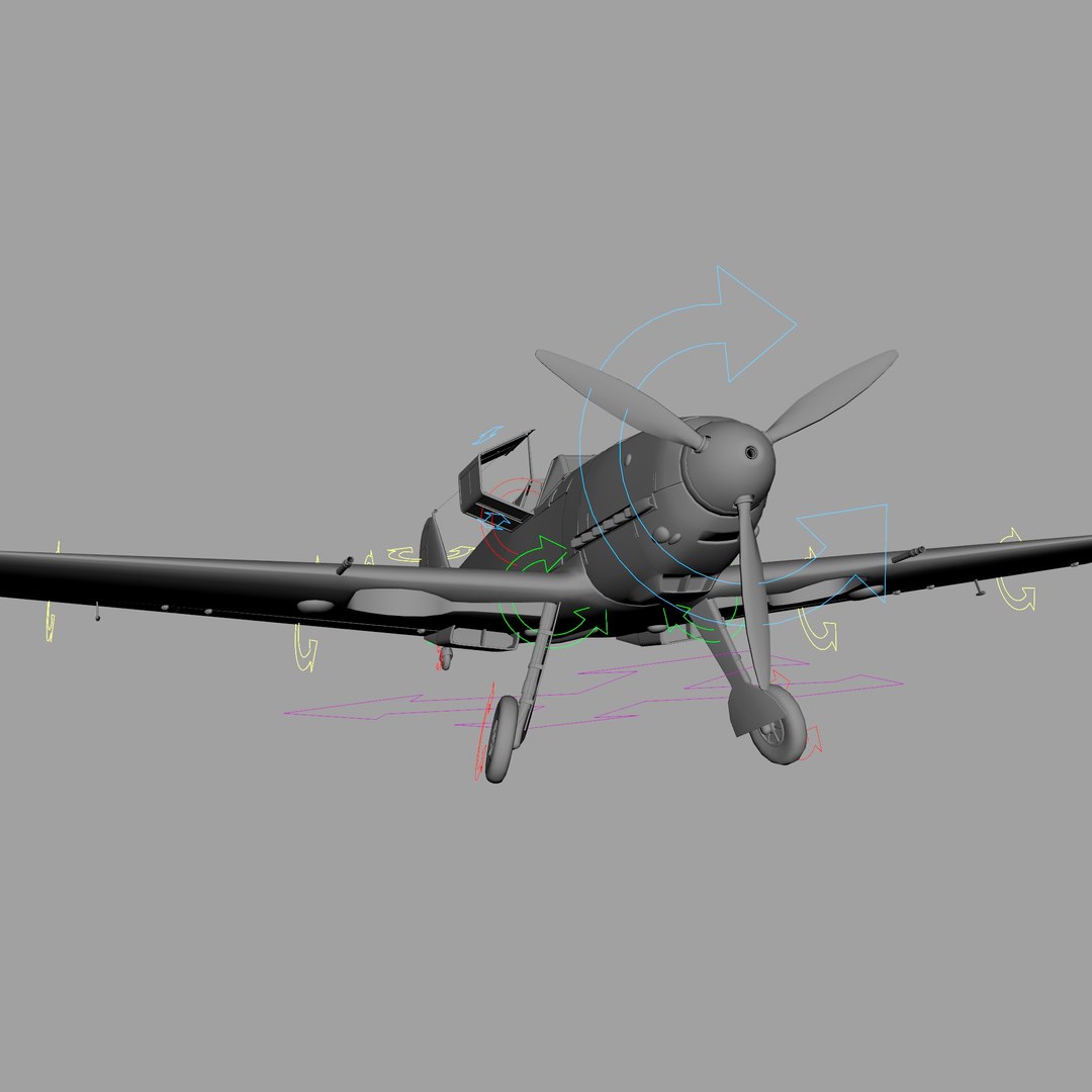 Messerschmitt BF109 German Fighter Airplane North Africa Version 1 3D ...