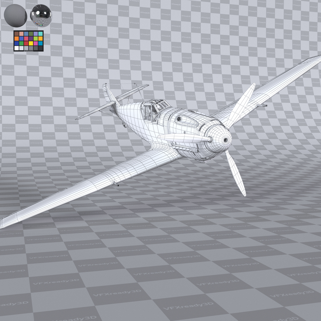 Messerschmitt BF109 German Fighter Airplane North Africa Version 1 3D ...