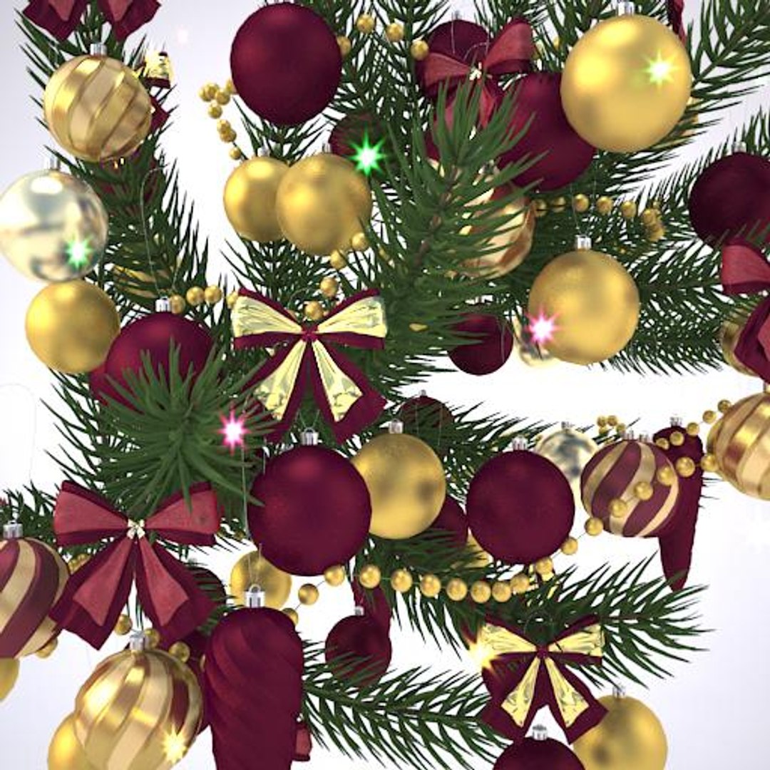 3d Christmas Tree Branch Balls
