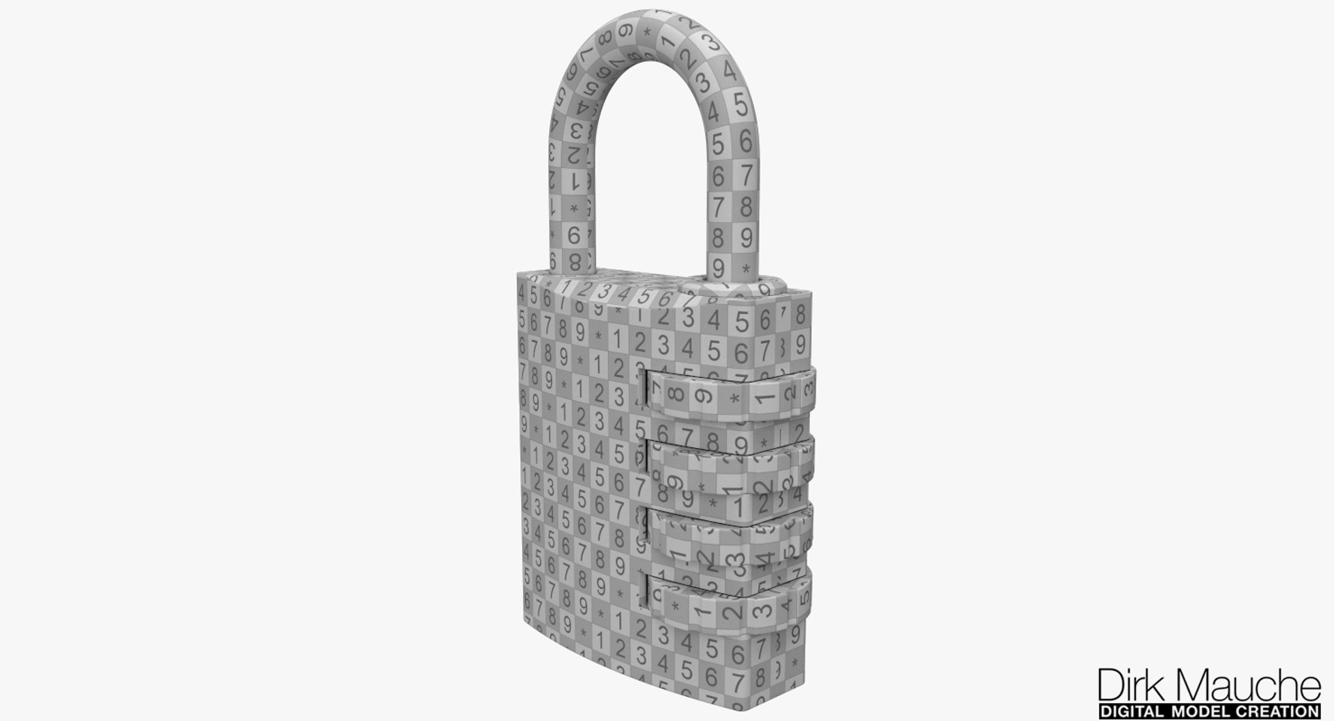 3D Combination Padlock - TurboSquid 1230471