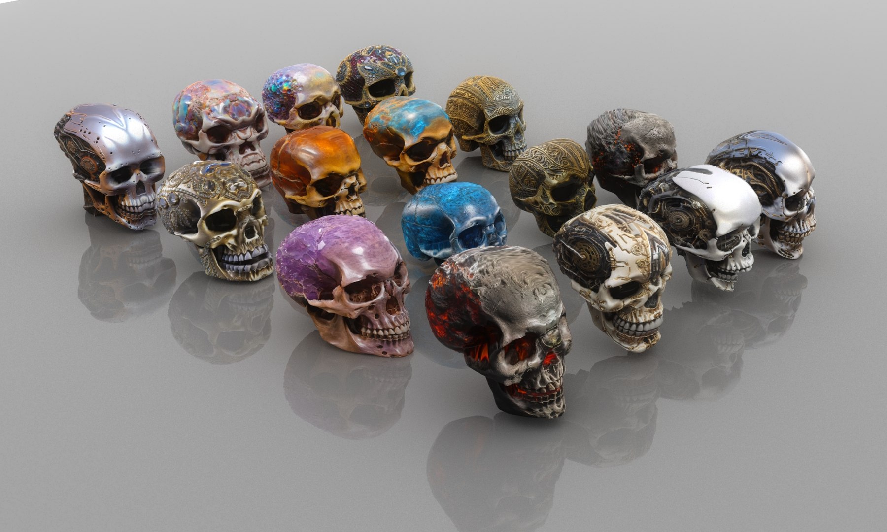 Magic Skulls Pack 16 3D Model - TurboSquid 2071428