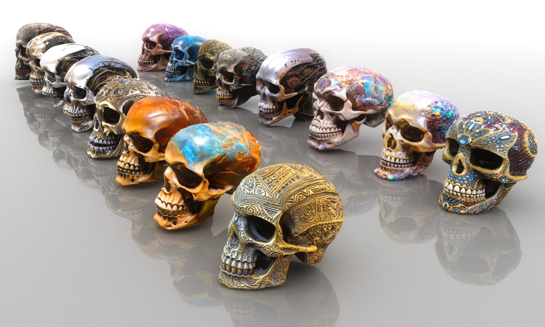 Magic Skulls Pack 16 3D Model - TurboSquid 2071428