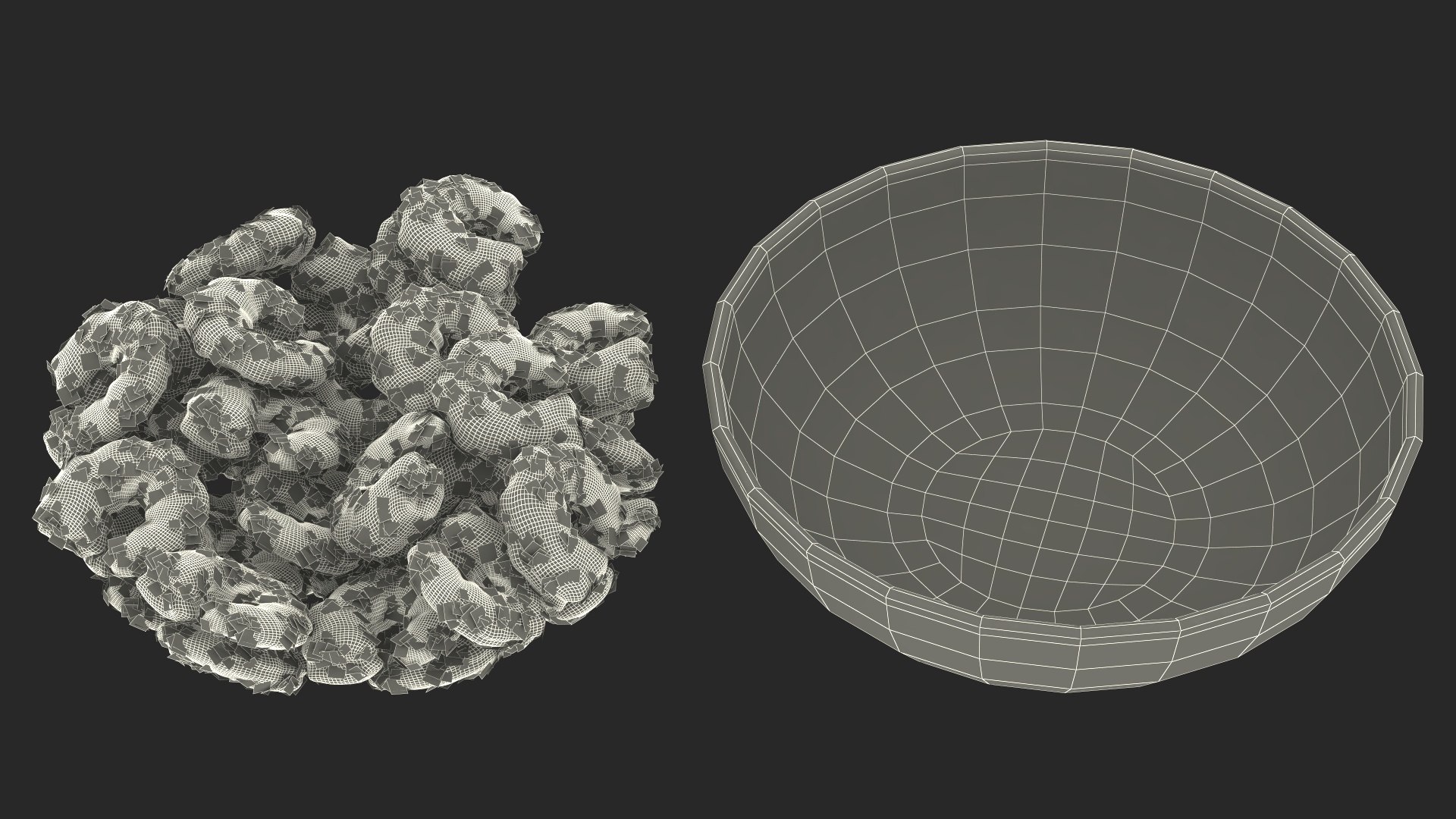 Cooked Shrimps And Mussels In Bowl Collection 3D Model - TurboSquid 2396744