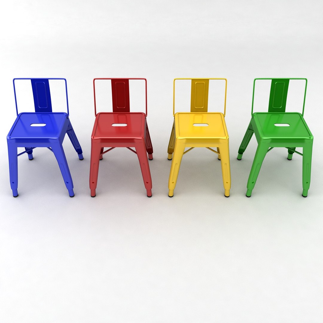 3d model metal stool