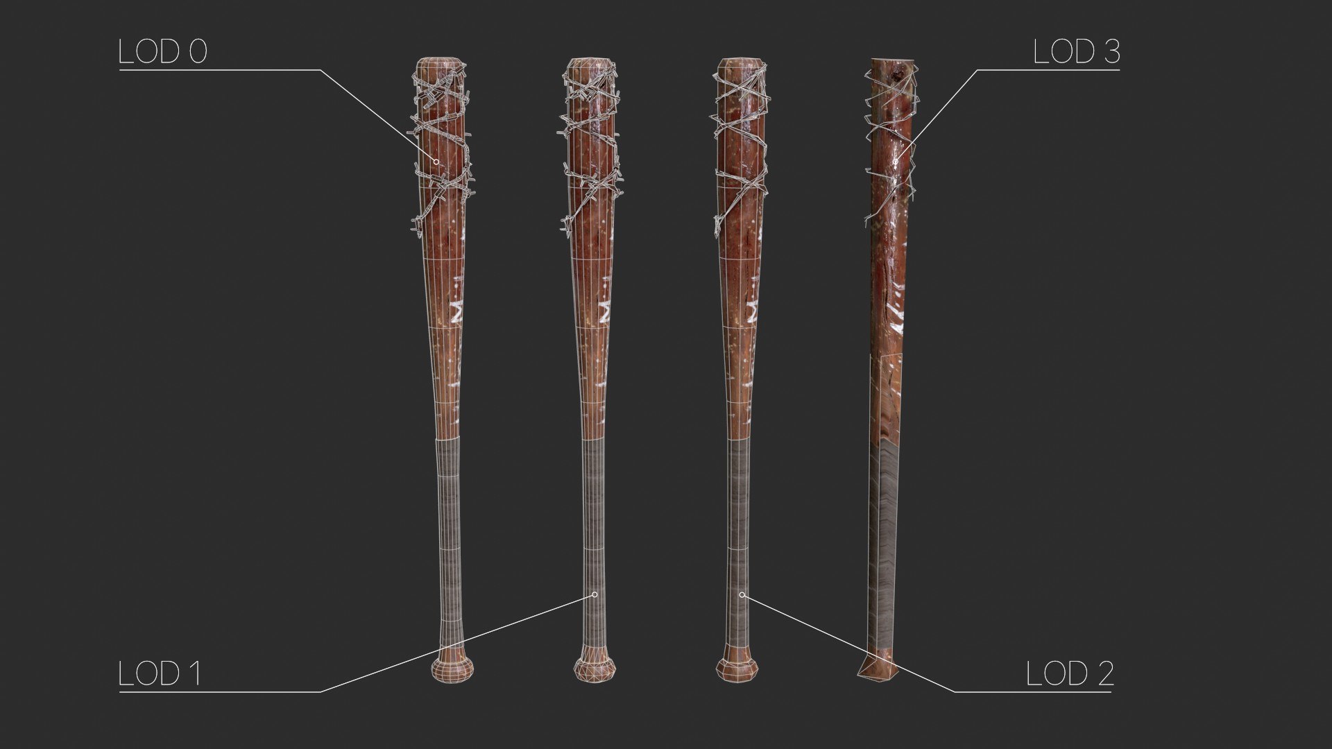 Baseball Bats Assets 3D Model - TurboSquid 1690657