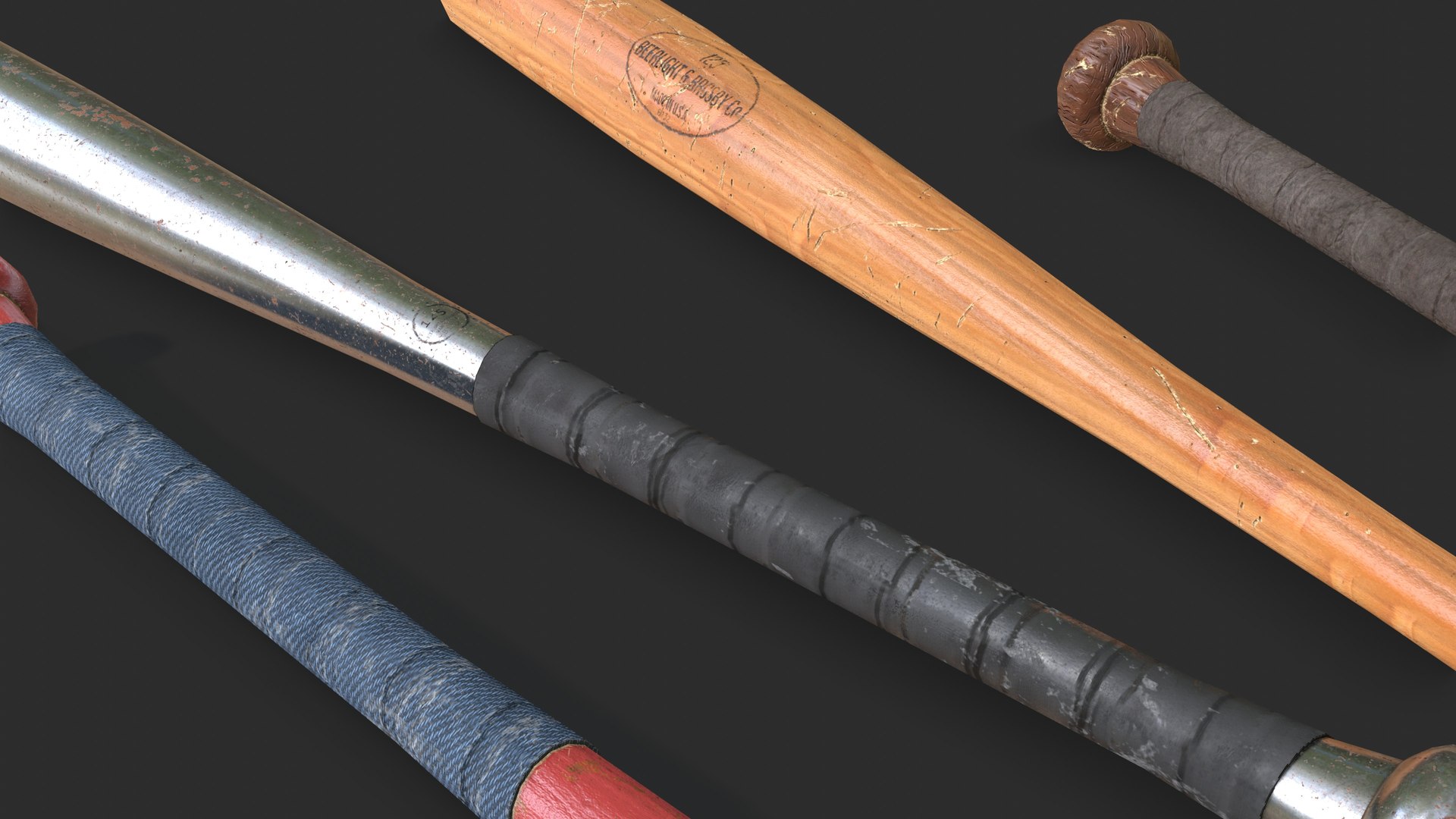 Baseball Bats Assets 3D Model - TurboSquid 1690657