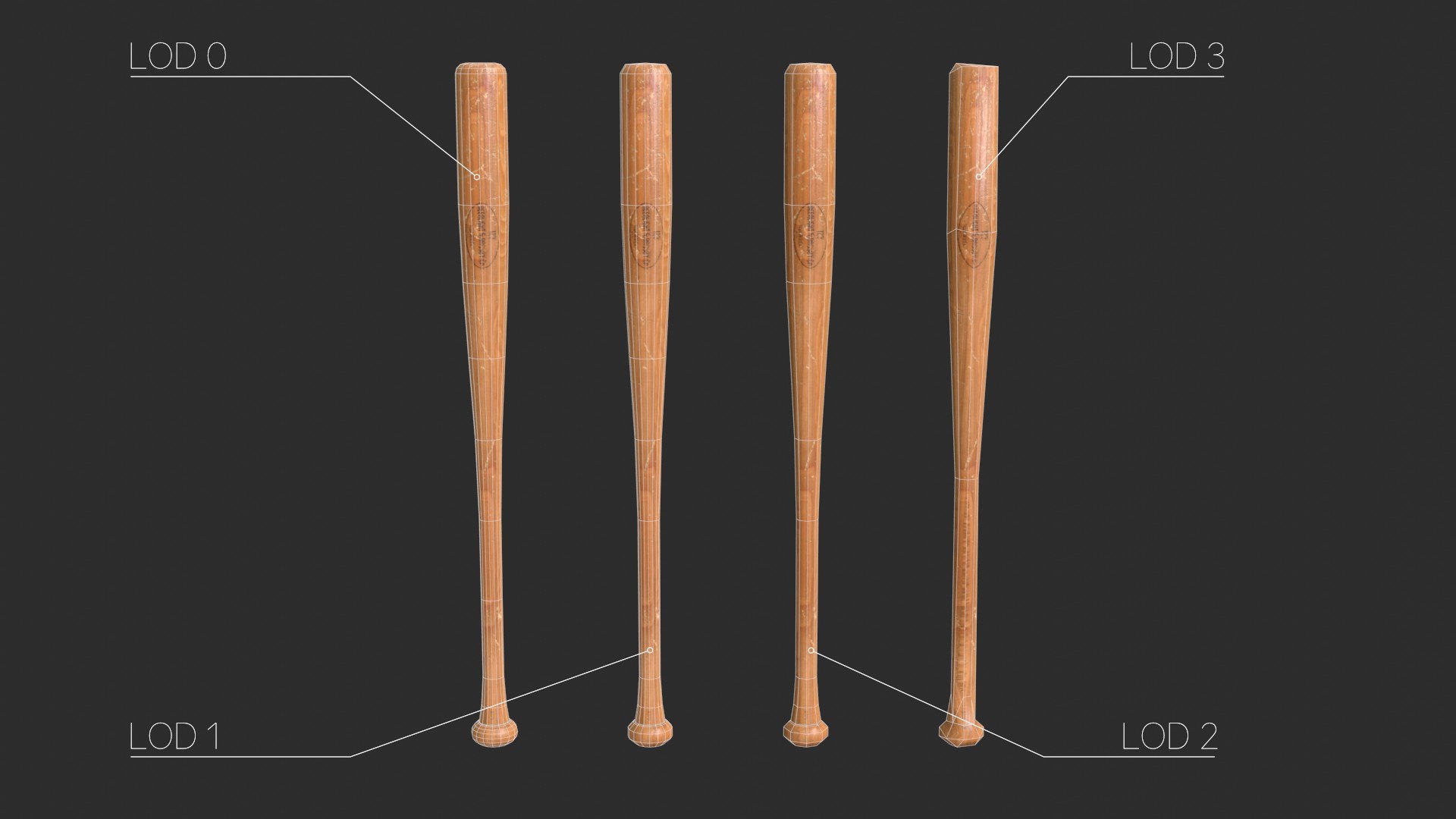Baseball Bats Assets 3D Model - TurboSquid 1690657
