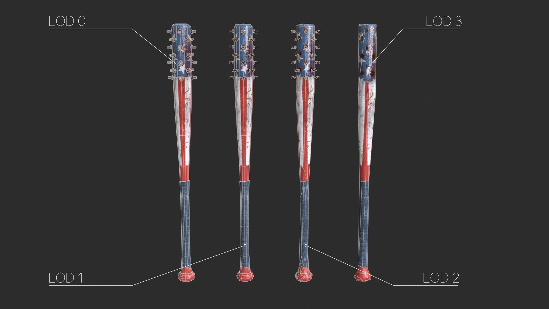 Baseball Bats Assets 3D Model - TurboSquid 1690657