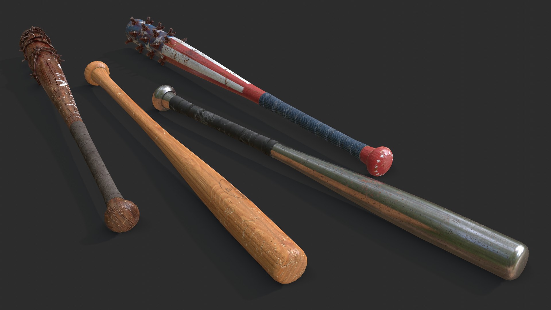 Baseball Bats Assets 3D Model - TurboSquid 1690657