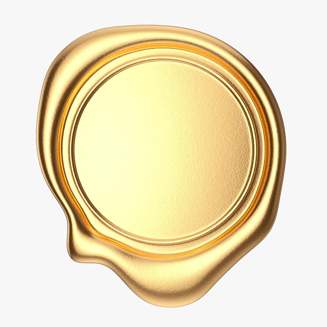 3D Golden Wax Seal Mockup - TurboSquid 2303799