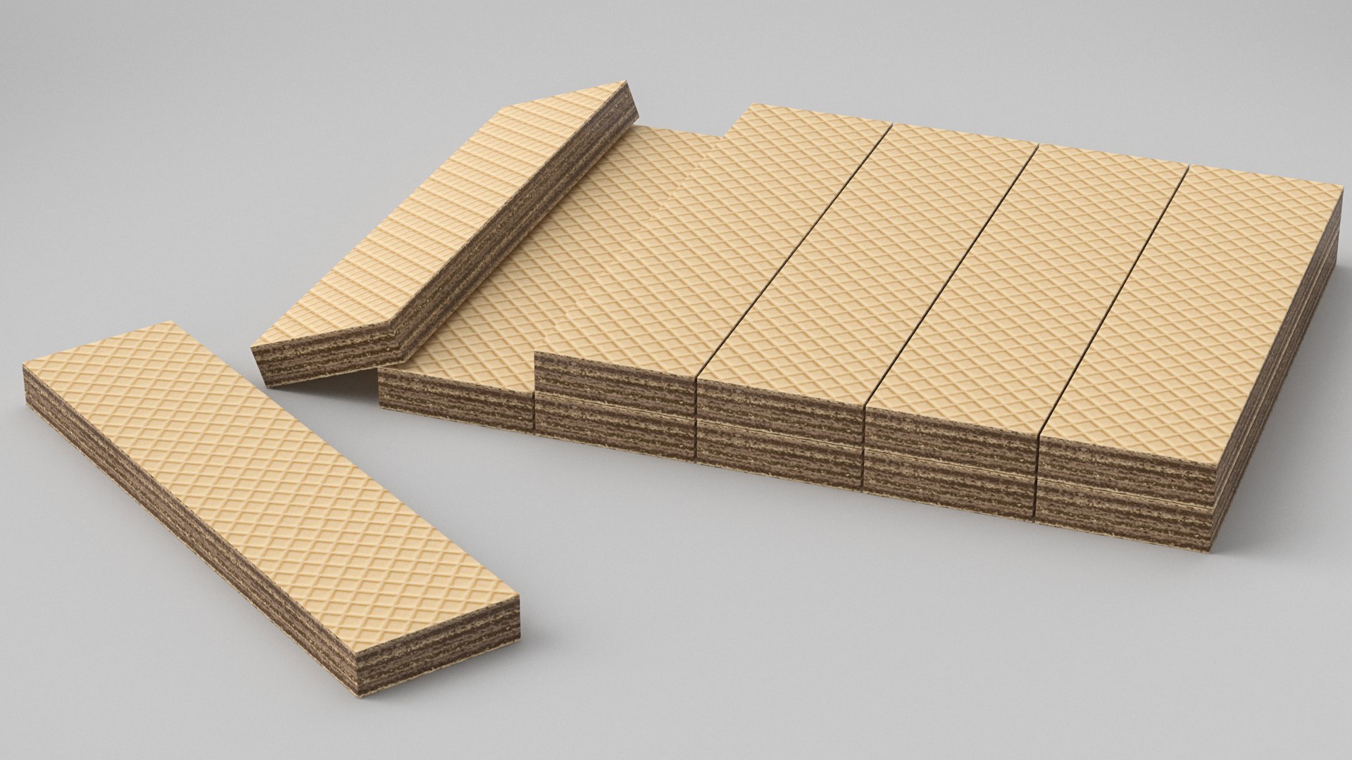 Wafer Cookie 3D Model - TurboSquid 1670763