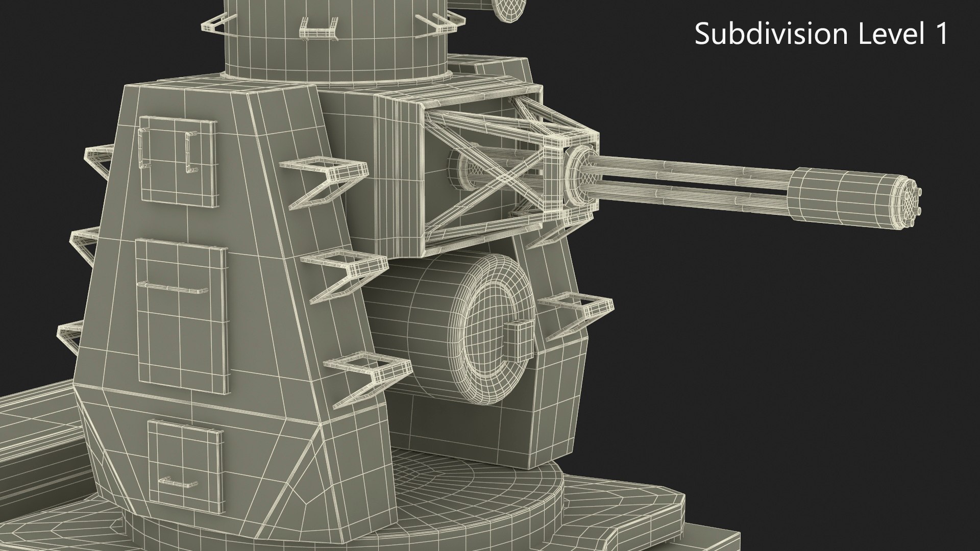 3D Phalanx CIWS Block 1B Naval Turret - TurboSquid 2403102