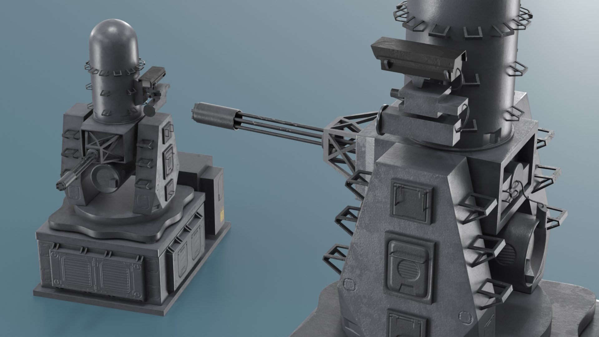 3D Phalanx CIWS Block 1B Naval Turret - TurboSquid 2403102