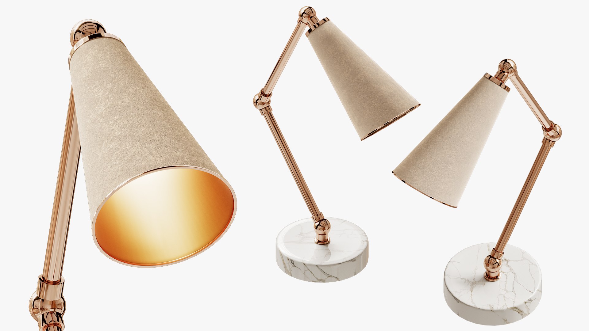 Century Lanterna Suede Table Lamp Model - TurboSquid 2260984