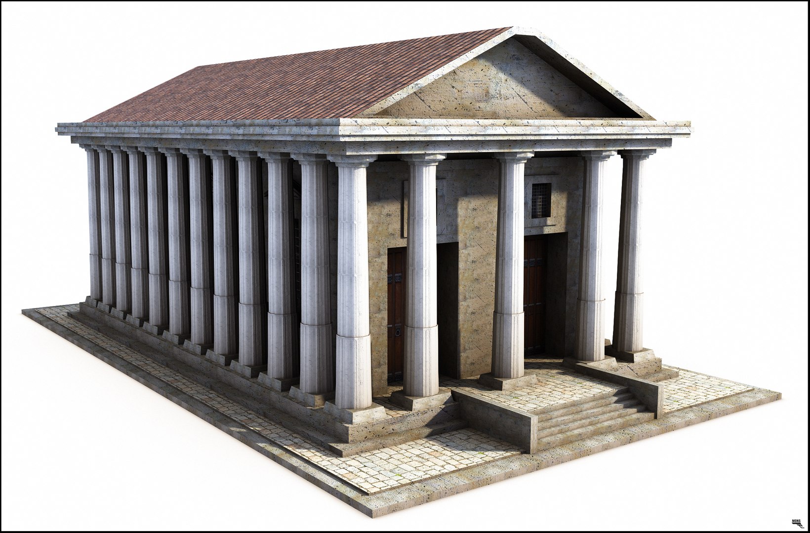 3D Structure Greek Model - TurboSquid 1166563