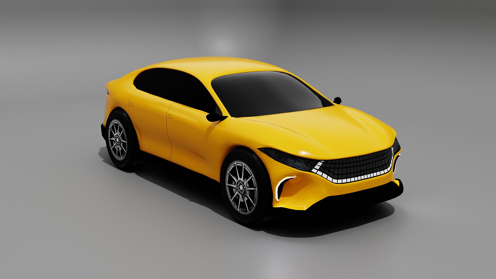 Realistic Sedan Electric Car Rigged And Textured Low Poly 3D Model ...