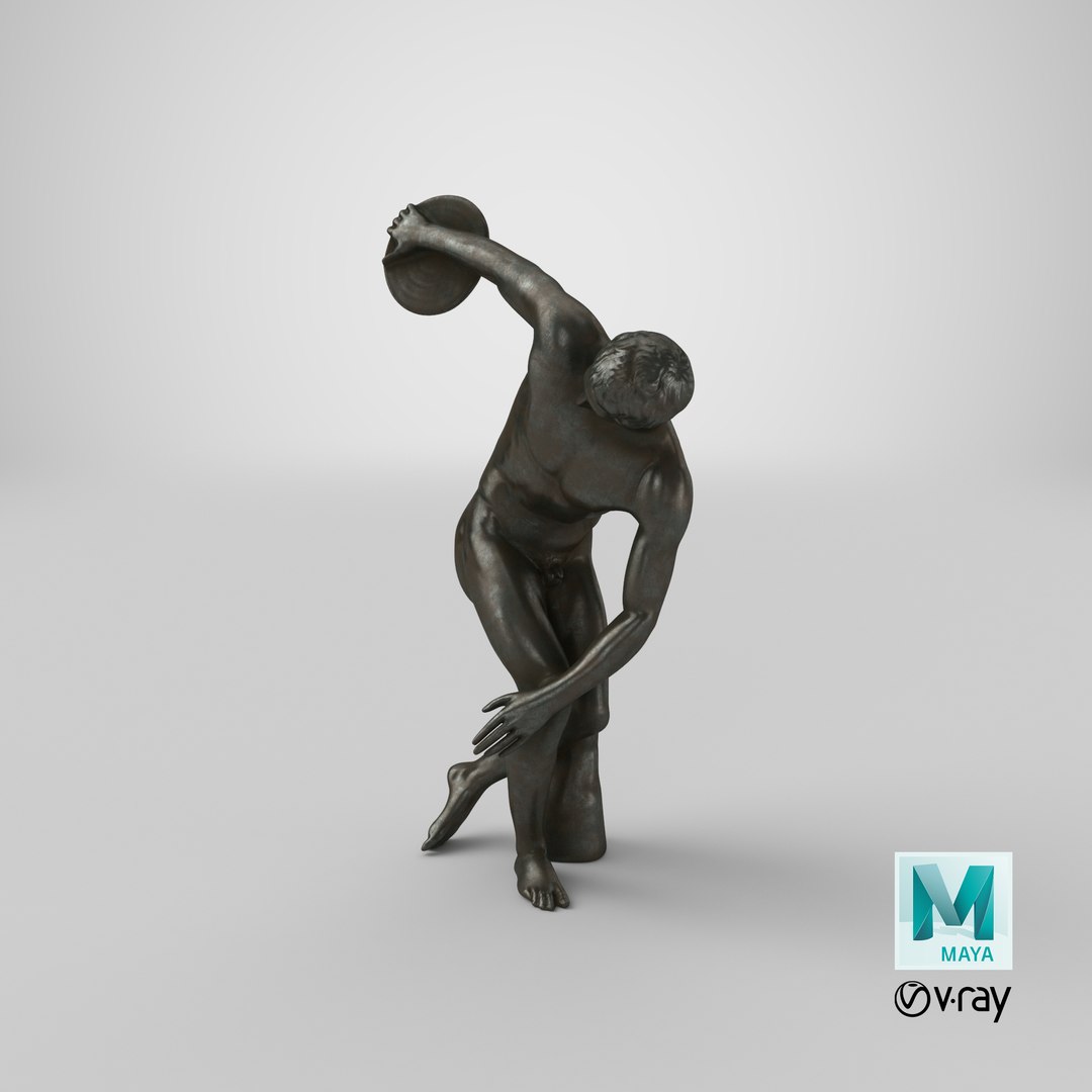 Discobolus myron bronze 3D model - TurboSquid 1486623