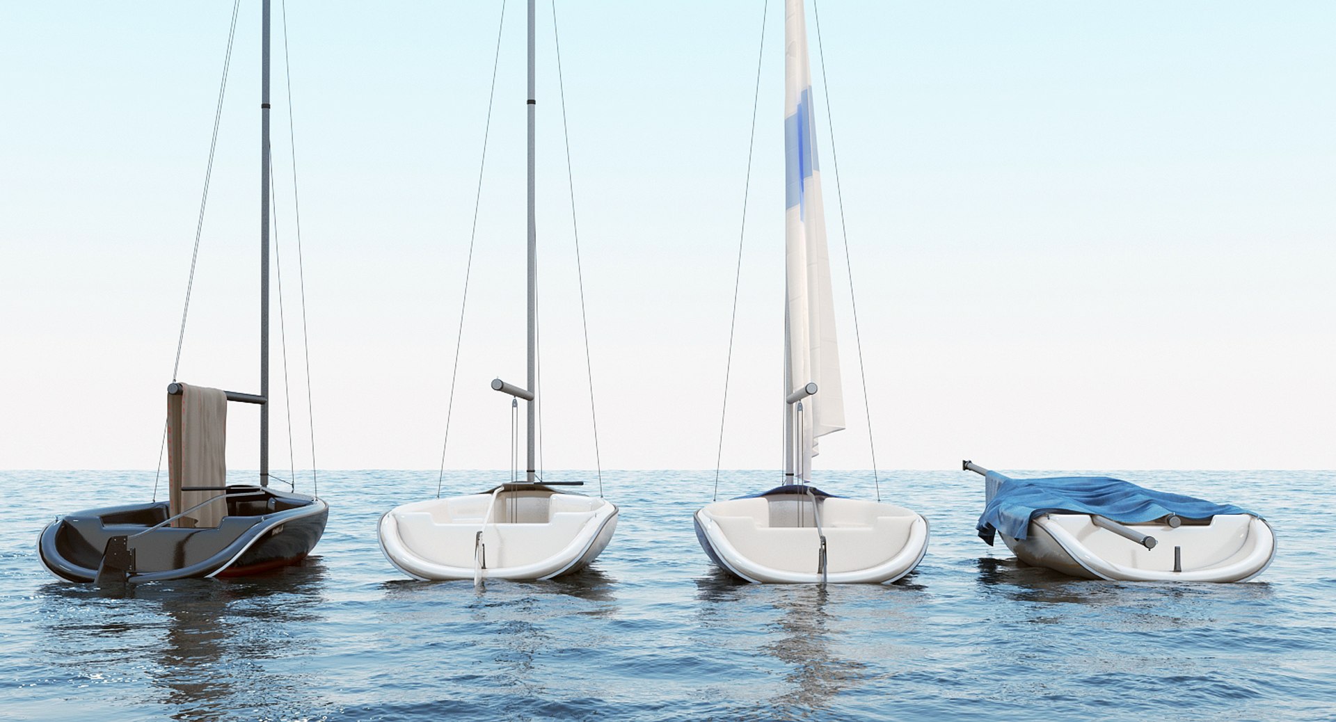 Hunter 15 sailboats sail boats 3D - TurboSquid 1567361