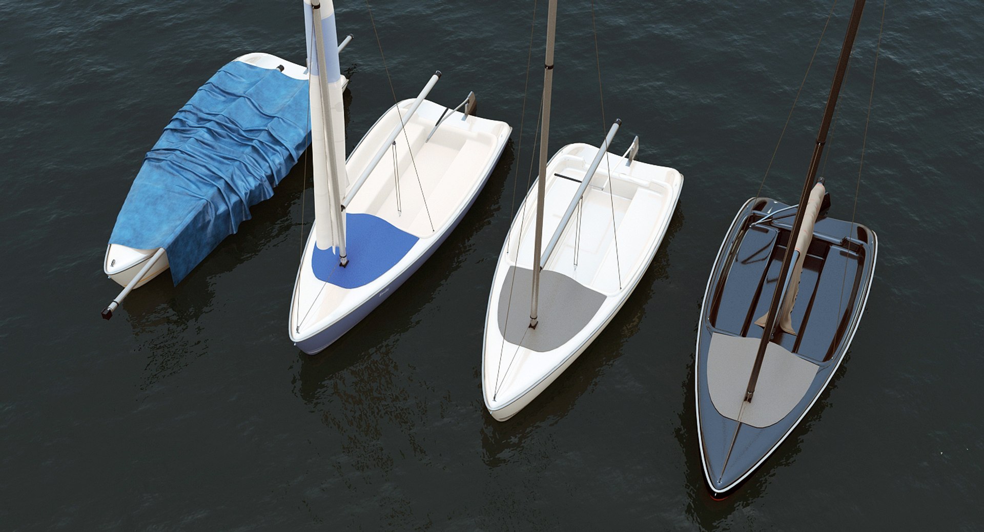 Hunter 15 sailboats sail boats 3D - TurboSquid 1567361