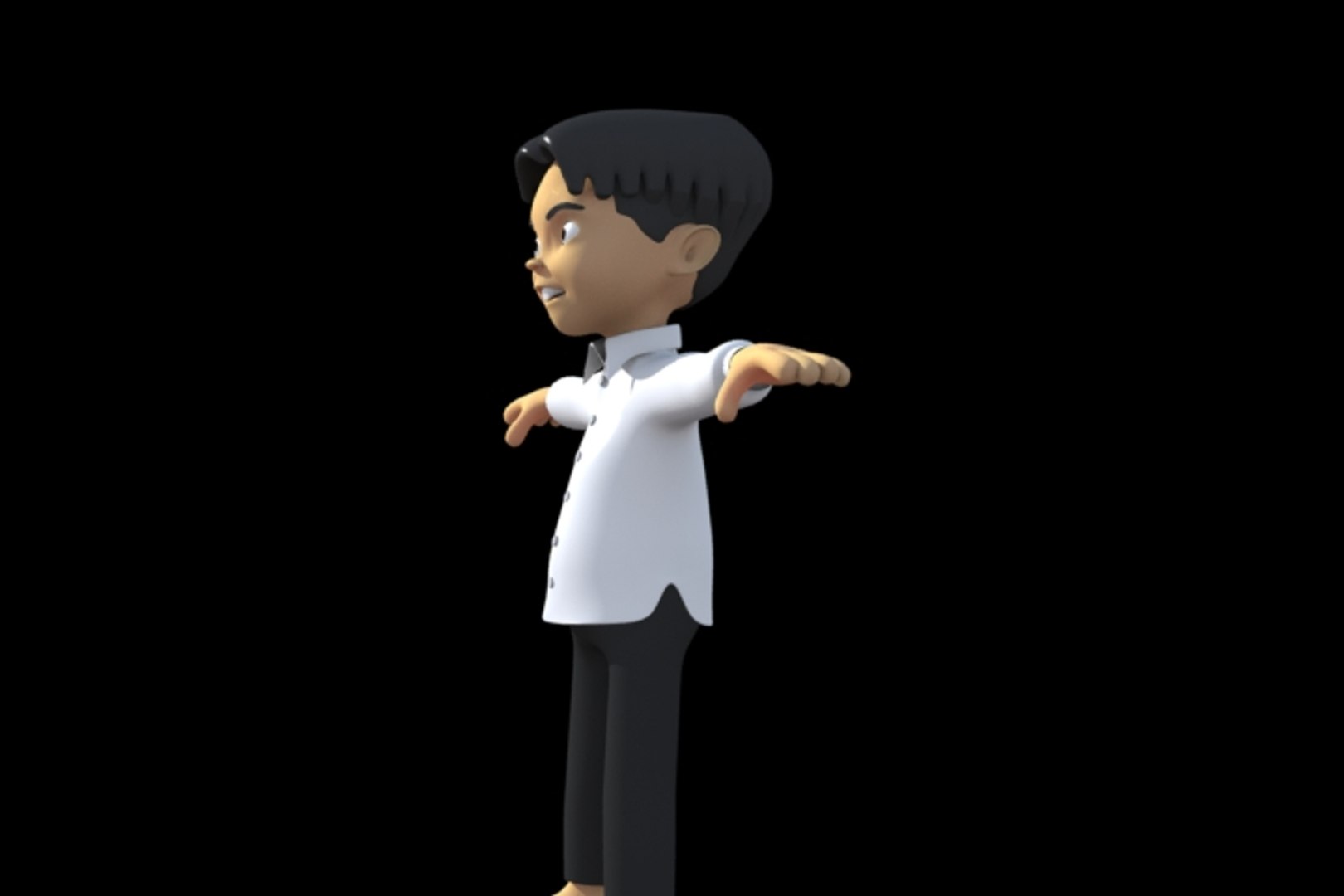 Chinese Cartoon Character 3d Model