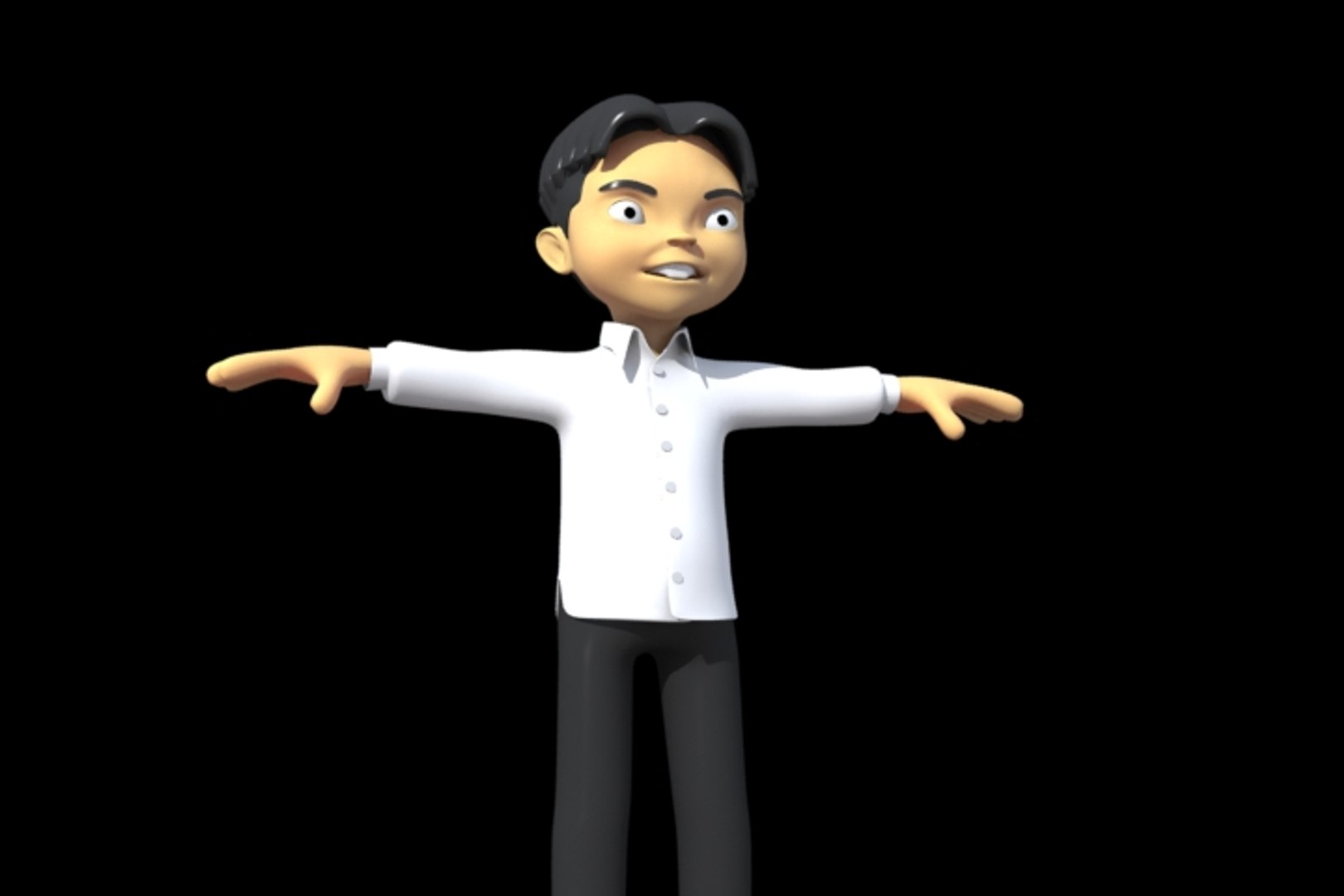 Chinese Cartoon Character 3d Model
