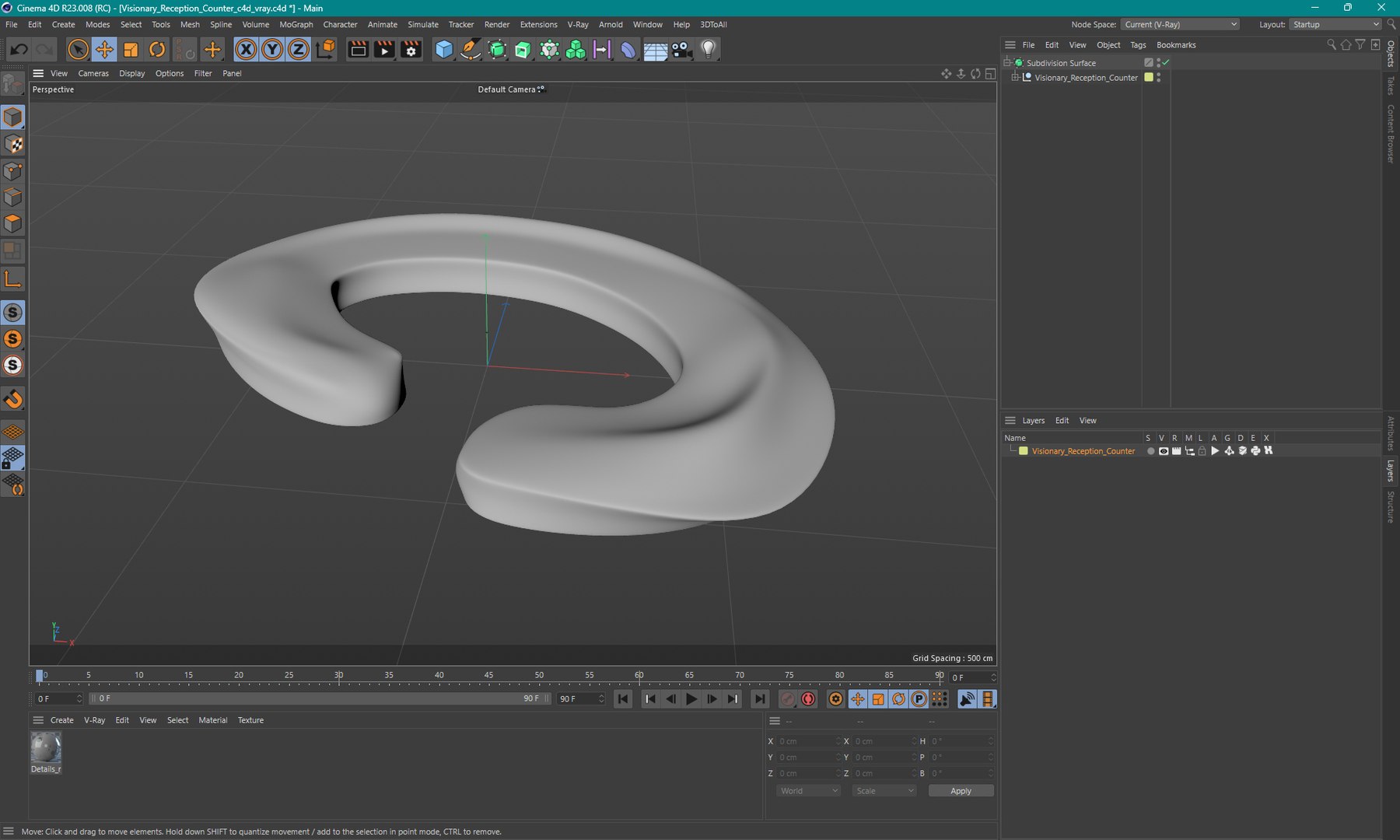 Visionary Reception Counter 3D Model - TurboSquid 2309931