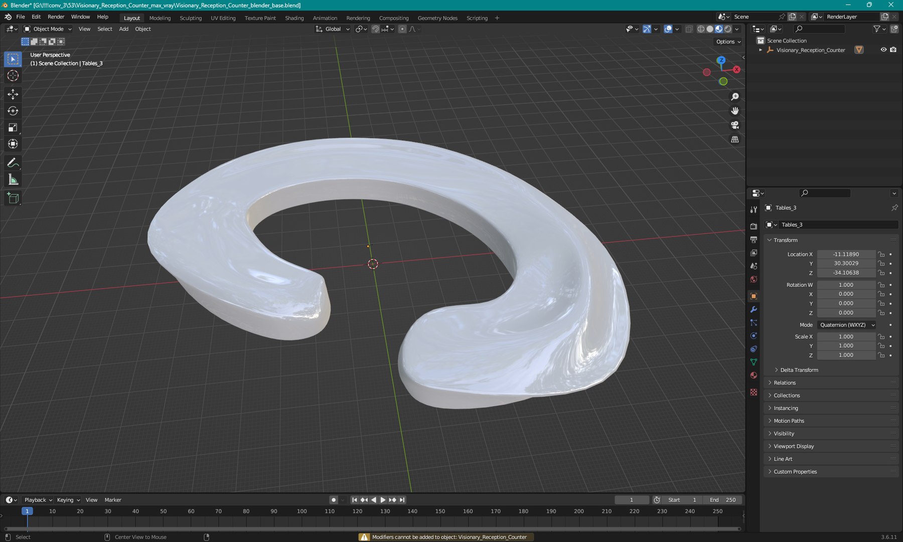Visionary Reception Counter 3D Model - TurboSquid 2309931