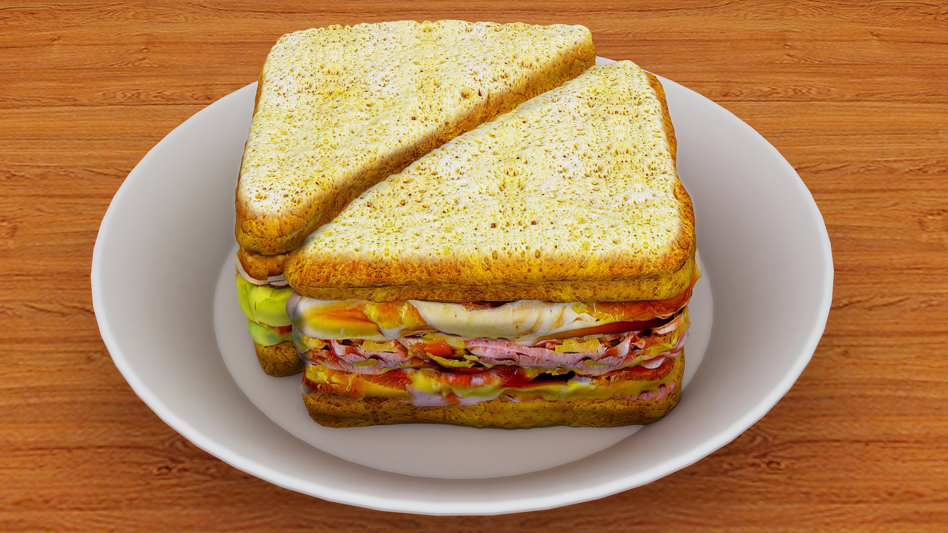 Club Sandwich 3D Model - TurboSquid 1799022