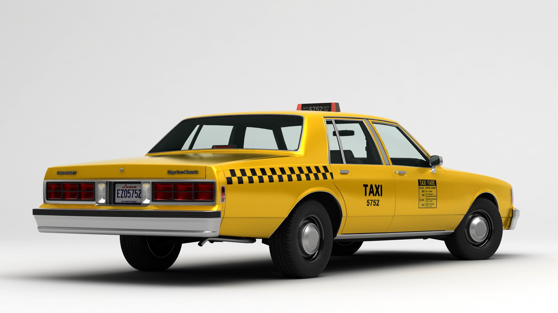 3D Chevrolet Caprice Classic Taxi 1989 Model - TurboSquid 2010742
