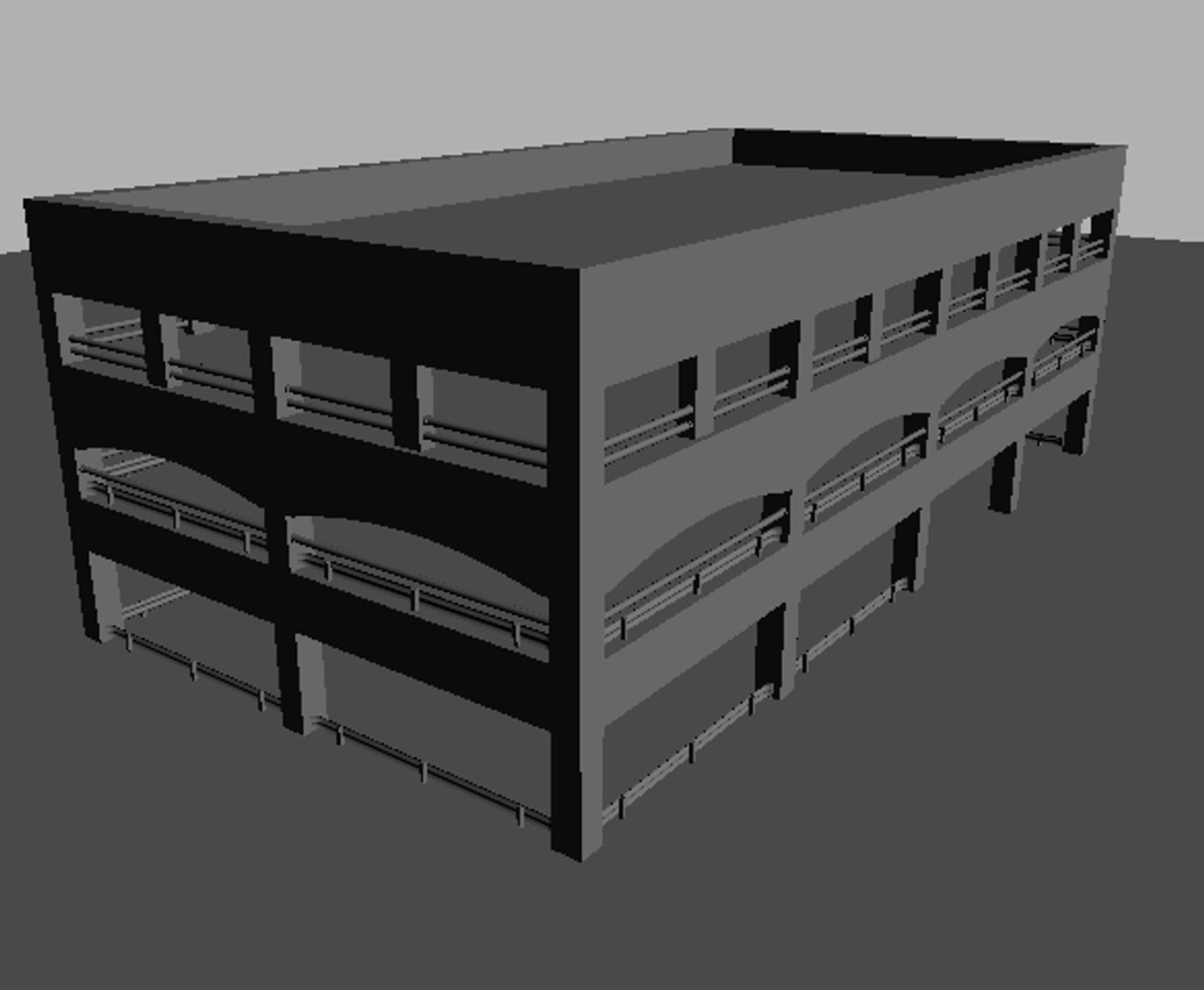 3d model parking garage