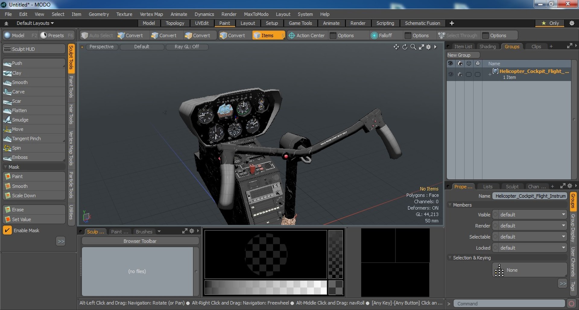 Helicopter Cockpit Flight Instrument Panel 3D - TurboSquid 1553753