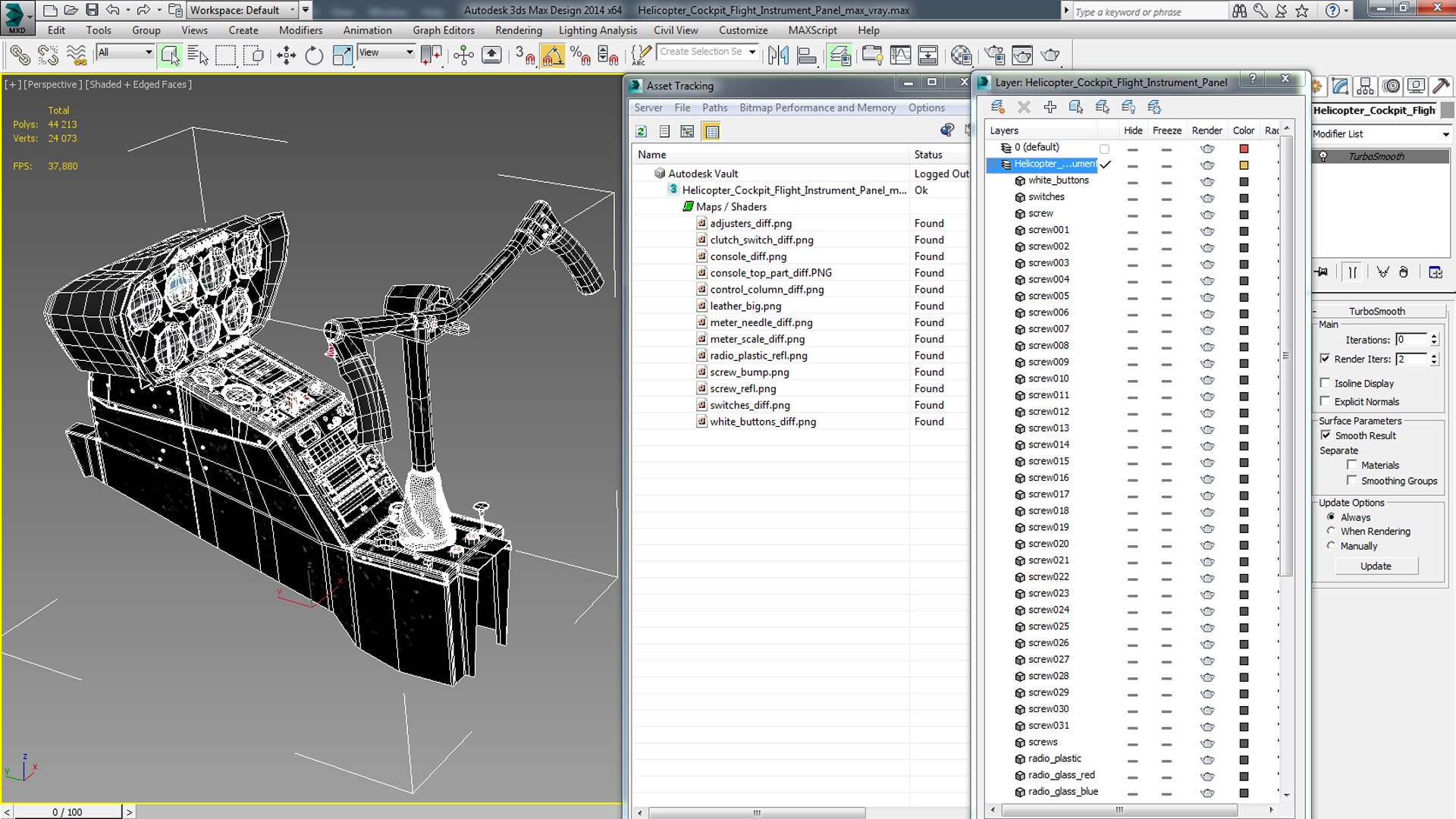 Helicopter Cockpit Flight Instrument Panel 3D - TurboSquid 1553753