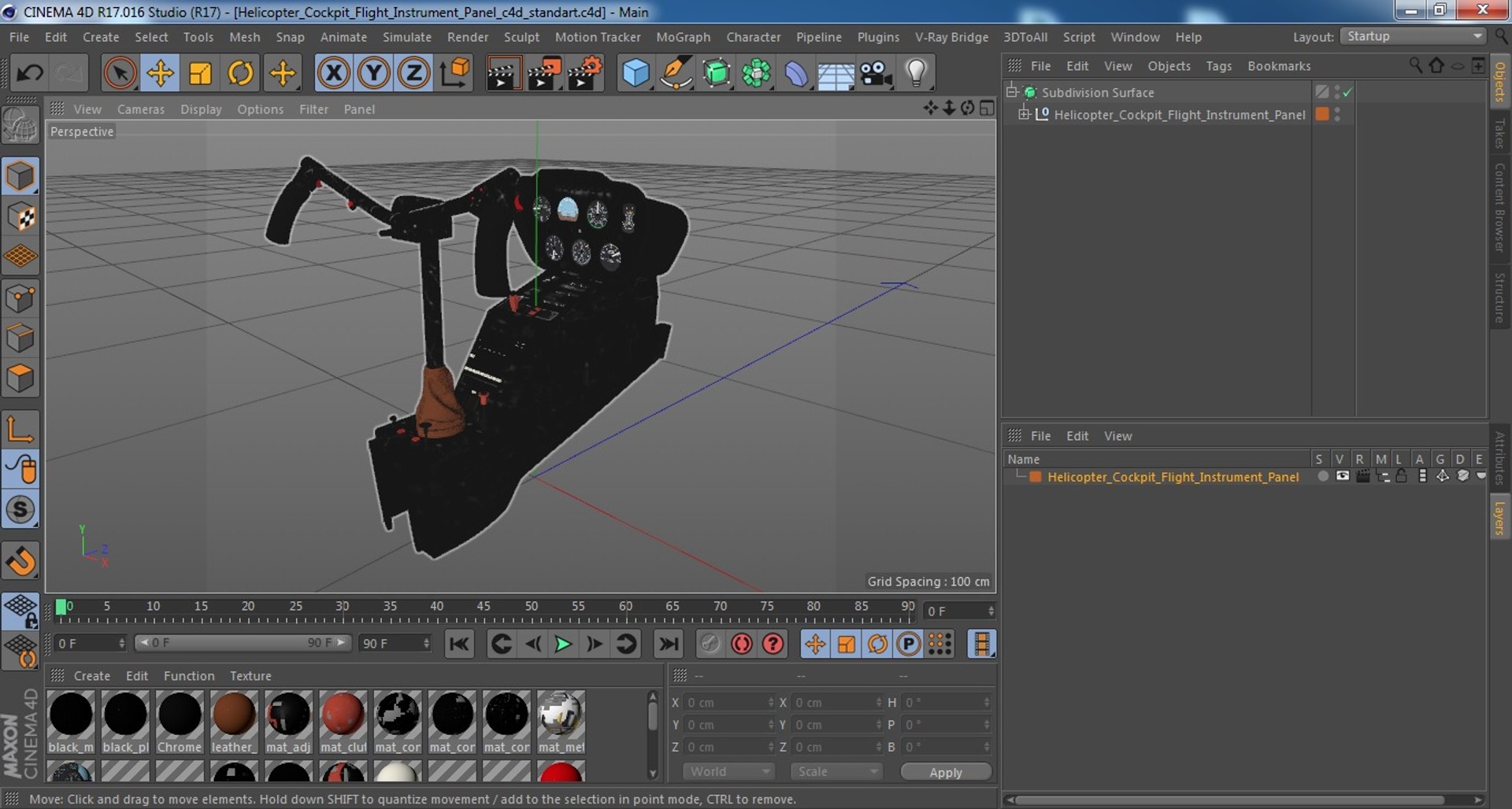 Helicopter cockpit flight instrument panel 3D - TurboSquid 1553753