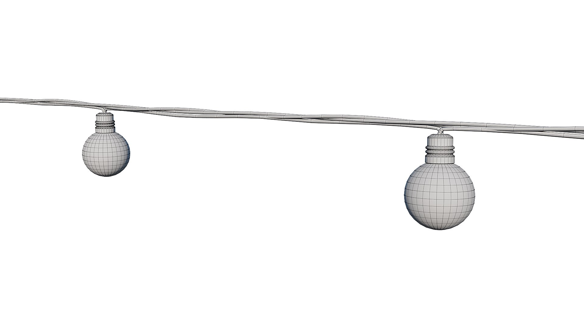 3D String Lights Edison Lamps Model - TurboSquid 1857500