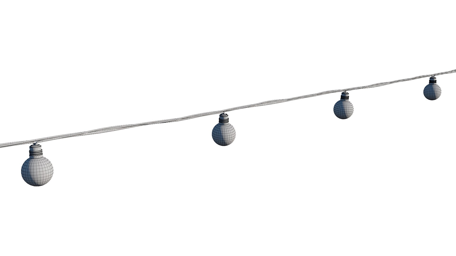 3D String Lights Edison Lamps Model - TurboSquid 1857500