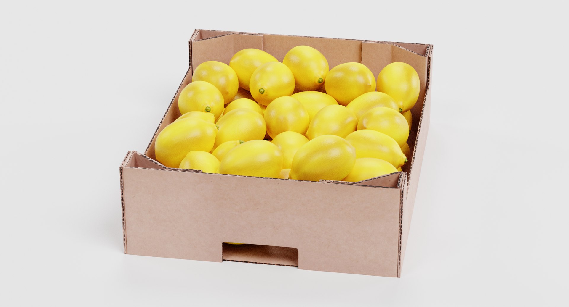 Lemons Box 3D Model - TurboSquid 1405418